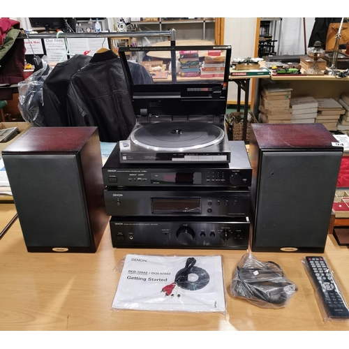 Denon separate stackable Hi-fi system with sony turn table f... | Barnebys