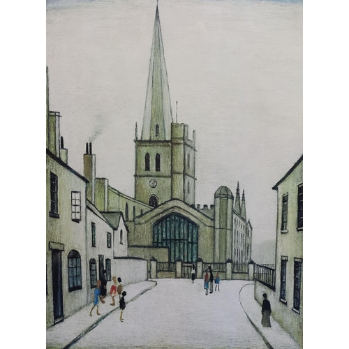 Laurence Stephen Lowry (1887-1976) Burford Church offset... | Barnebys