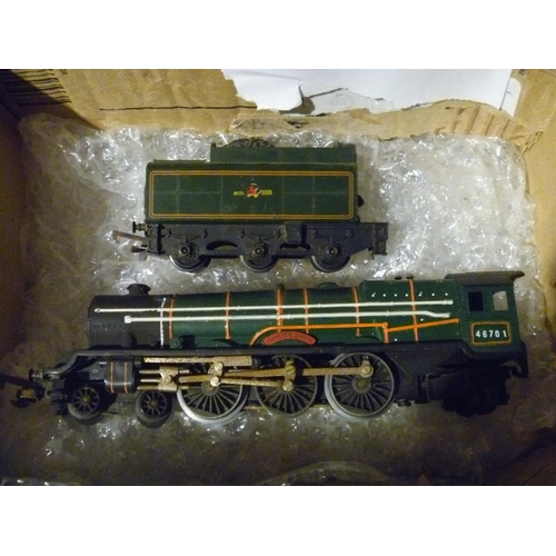 TRIANG HORNBY OO GAUGE PRINCESS ELIZABETH TRAIN AND TENDER REPAINTED ...