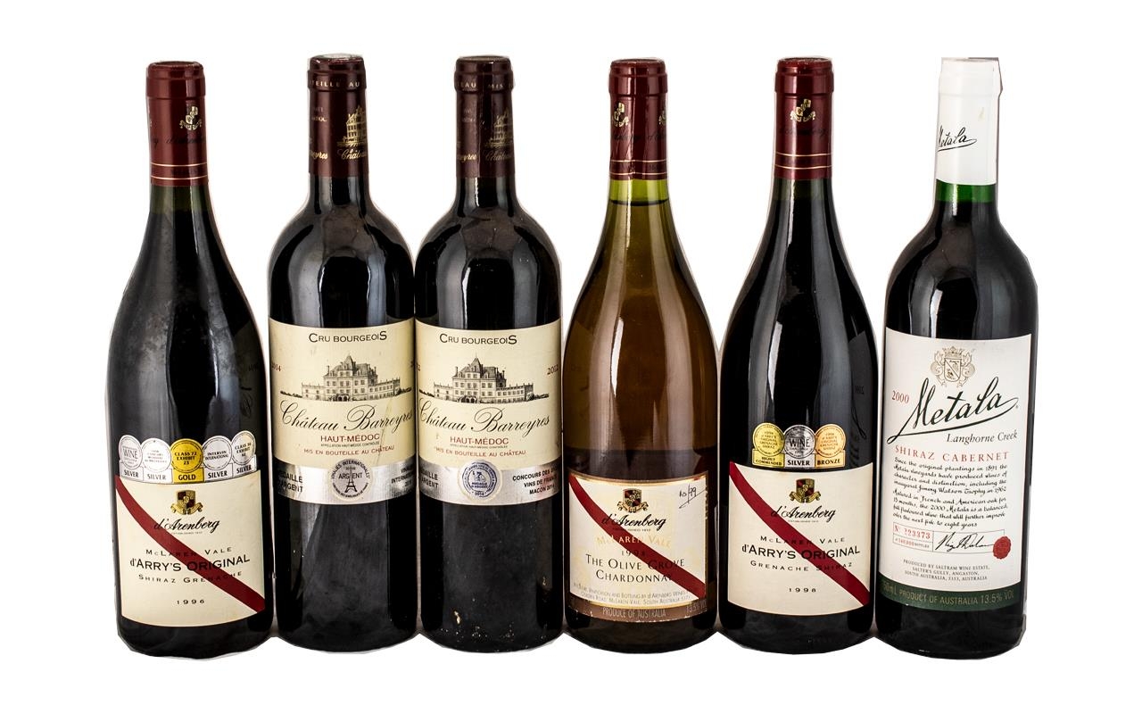 A Fine Collection of Vintage Red Wines ( 6 ) In Total. All Seals Intact ...