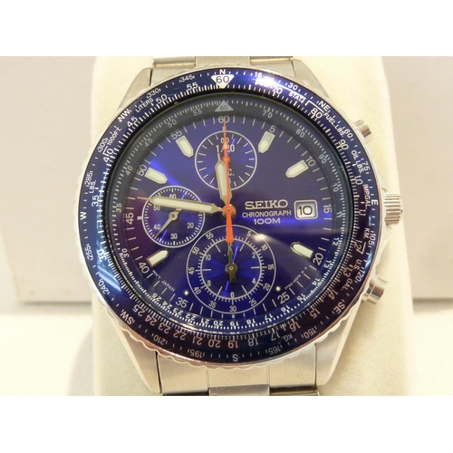 Seiko Flightmaster Pilot Slide Rule Chronograph wristwatch, ... | Barnebys