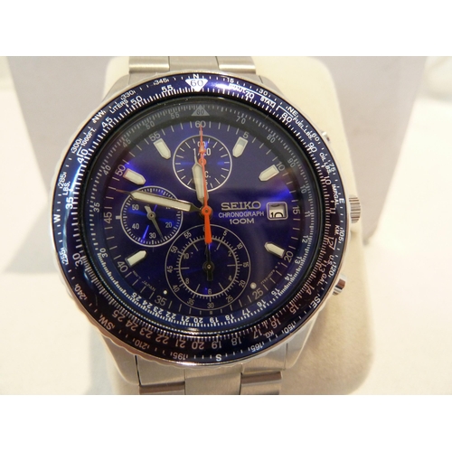 Seiko Flightmaster Pilot Slide Rule Chronograph wristwatch, ... | Barnebys