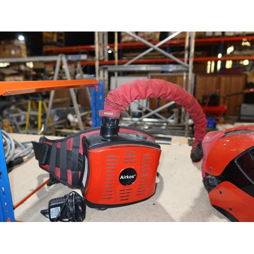 A Weltek air fed auto welding helmet with a Weltek Airkos respiratory ...