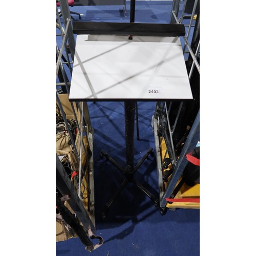 A quantity of various black metal pole lectern parts - Comprising of ...