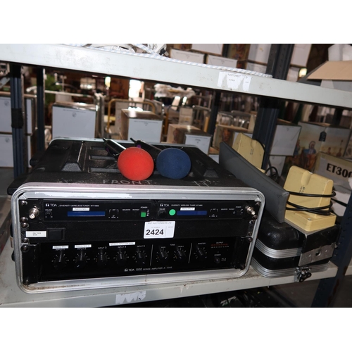 2 x TOA Diversity wireless tuners type WT-4800 and 1 x Monacor pre ...