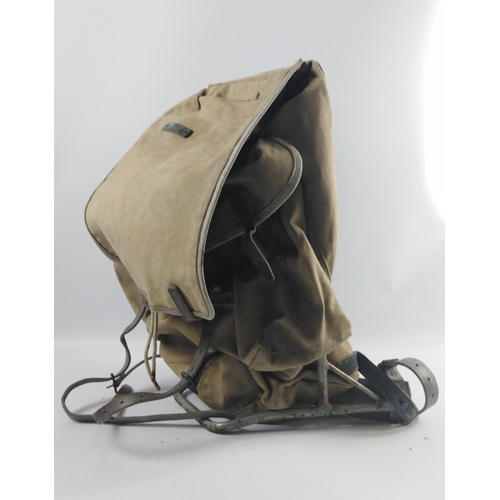 A VINTAGE BRITISH BERGEN rucksack circa 1950's in khaki colo... | Barnebys