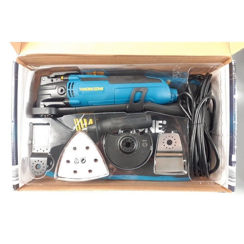 Two boxed and unused WORKZONE tools 18v MINI CIRCULAR SAW and a 300w ...