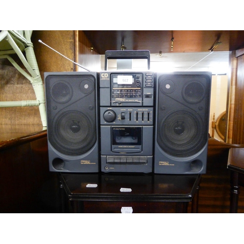 PROLINE LARGE PORTABLE RADIO/CD/CASSETTE TAPE PLAYER, WITH E... | Barnebys
