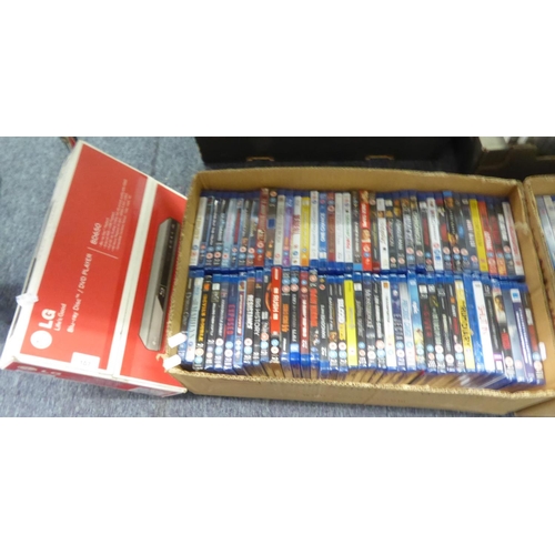 LG BLUE-RAY DISC/DVD PLAYER BD650 IN ORIGINAL BOX. TOGETHER WITH APPROX ...