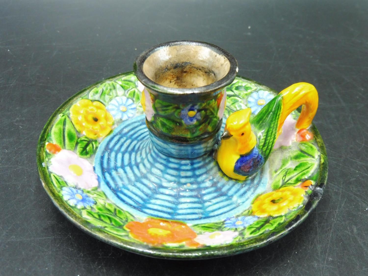Rare Japanese Maruhon Ware Chamberstick