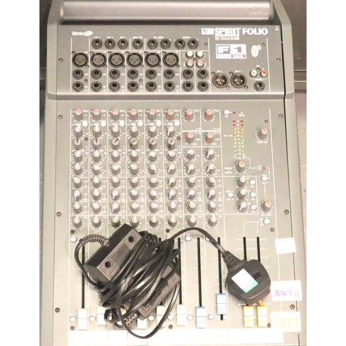 Spirit Folio F1 mixing desk with power supply, working at lo... | Barnebys
