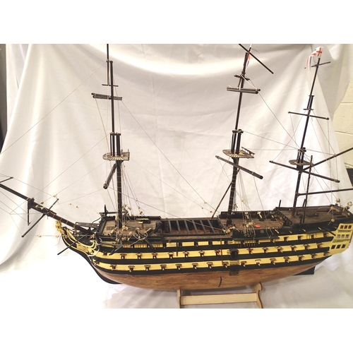 HMS Victory wooden kit built model, static model, L: 120 cm.... | Barnebys
