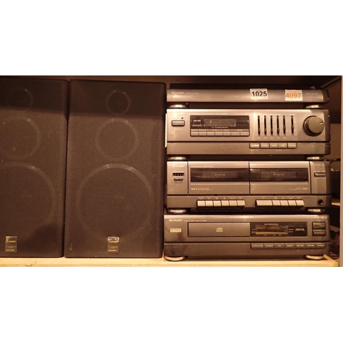 A Sharp hi-fi system to include a turntable, tape deck, CD p... | Barnebys