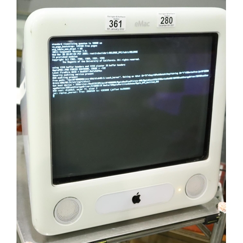 Apple eMac all in one PC, model A1002 circa 2004 with power ... | Barnebys