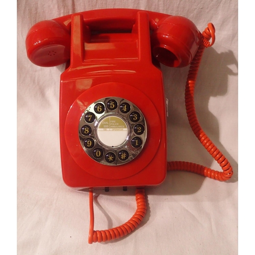 Red GPO746 retro push button wall phone replica of the 1970s... | Barnebys
