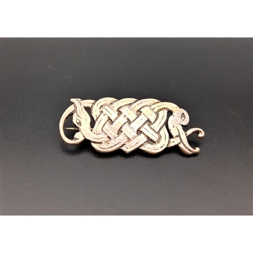 IAIN MACCORMICK IONA SILVER BROOCH with entwined Celtic knot... | Barnebys