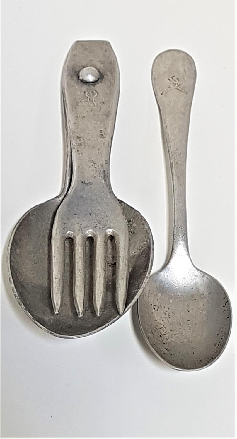 WWII GERMAN NAZI WEHRMACHT FOLDING SPOON - auctions & price archive