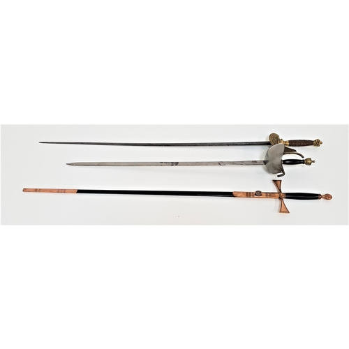 SPANISH RAPIER STYLE SWORD with a 59.5cm blade, the hilt wit... | Barnebys