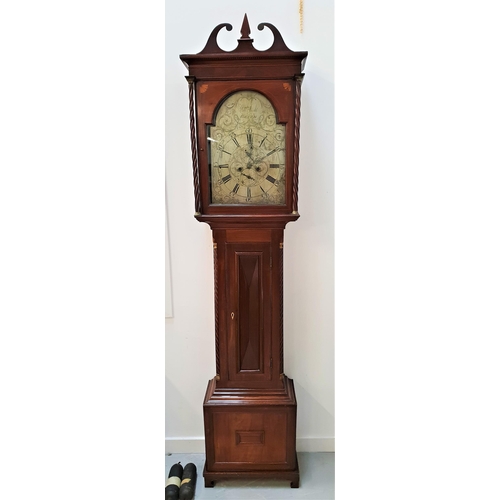WILLIAM SCOTT OF BEITH MAHOGANY AND INLAID LONGCASE CLOCK ea... | Barnebys