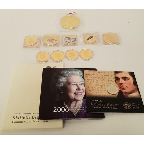 SELECTION OF GOLD PLATED PROOF COINS comprising: four 2009 History of ...