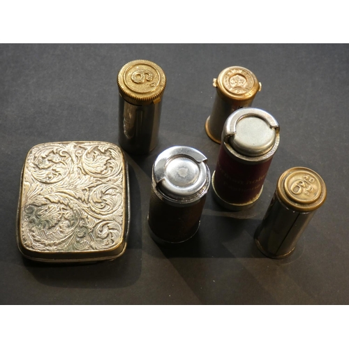 COIN HOLDERS. Small collection of Edwardian & later spring-loaded coin ...