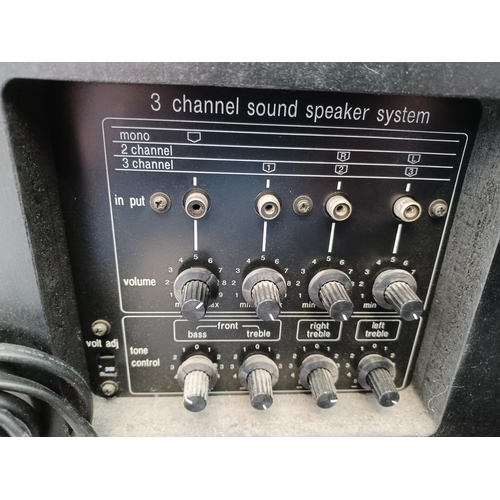 A pair of very large Technics SY-T50 Tone Cabinet powered organ ...