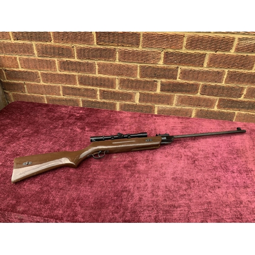 Vintage air rifle with telescopic sight | Barnebys
