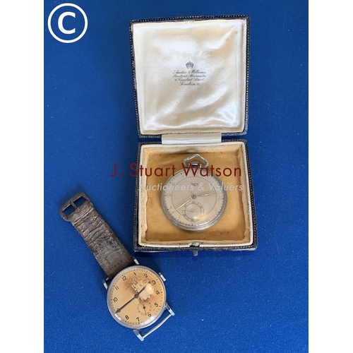 1930's Chrome cased gala pocket watch, working and Junghans ... | Barnebys
