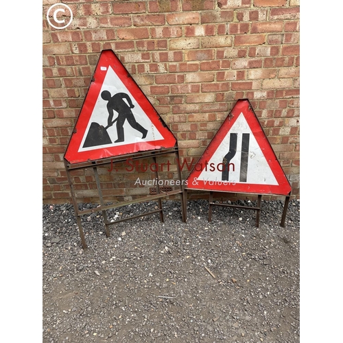 Two A frame road signs | Barnebys