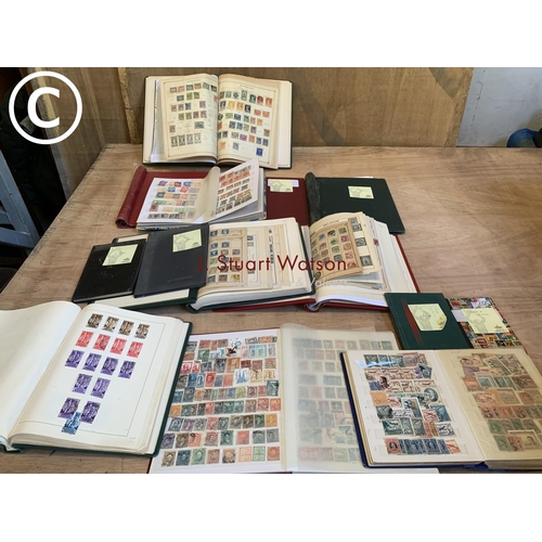 14 Stamp Albums and stock books