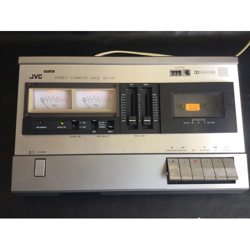 VINTAGE JVC KD-720 CASSETTE DECK. Finished in silver this ca... | Barnebys