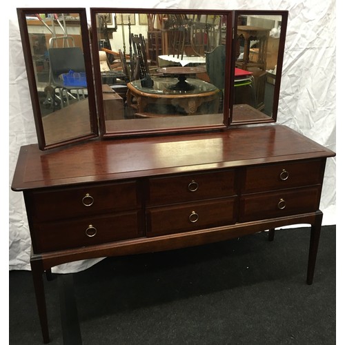 Stag Minstrel dressing table with tri fold mirror to top 128... | Barnebys