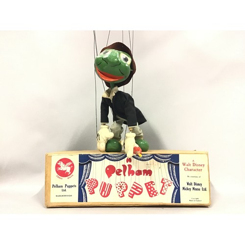 Early Pelham Puppet Jiminy Cricket in original box. | Barnebys