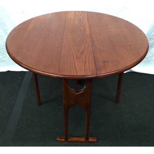 Cherrywood Mid century gate leg table 100cm diameter 72cm he... | Barnebys