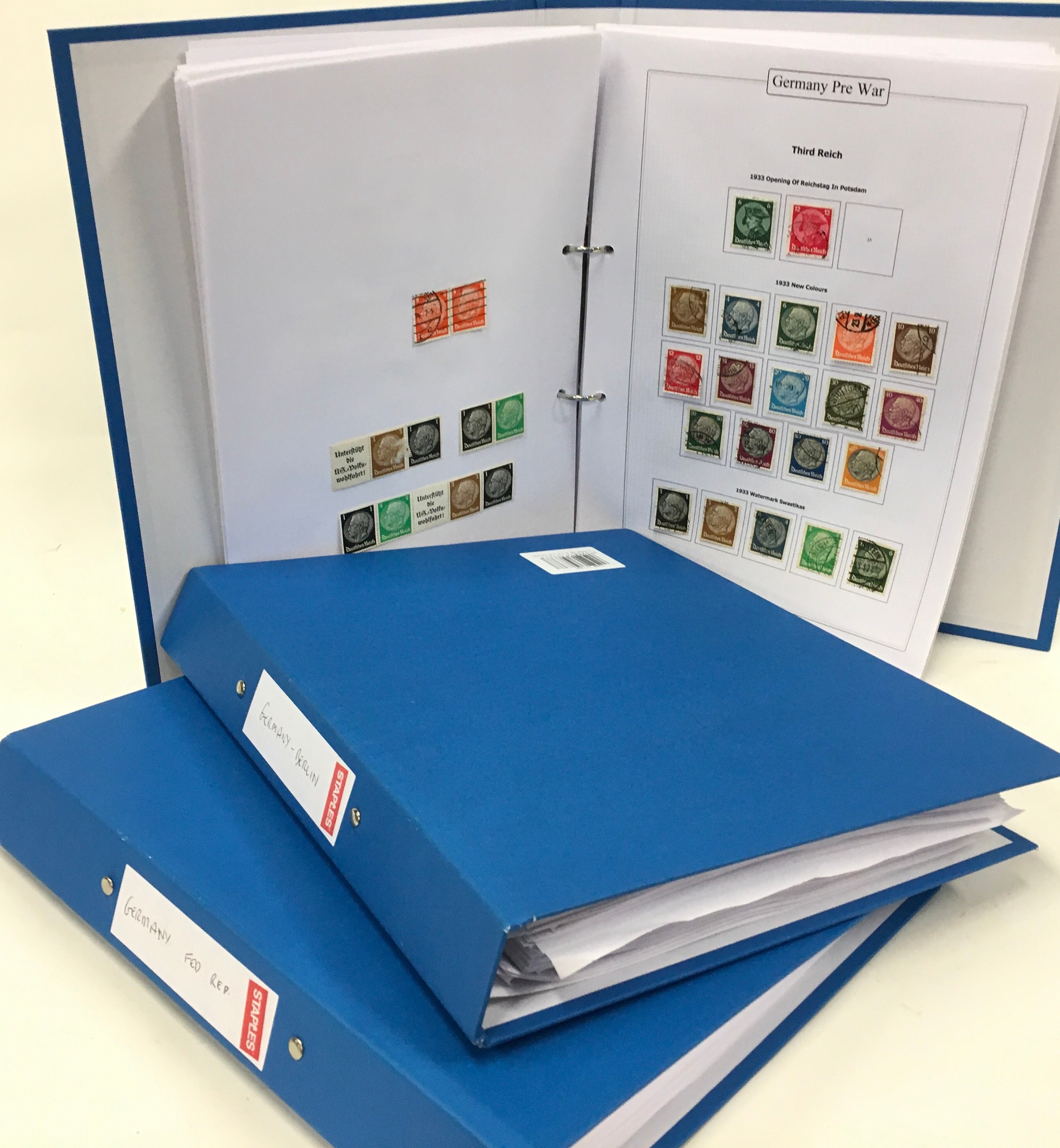 3 folders of German stamps to include - Auktionen & Preisarchiv