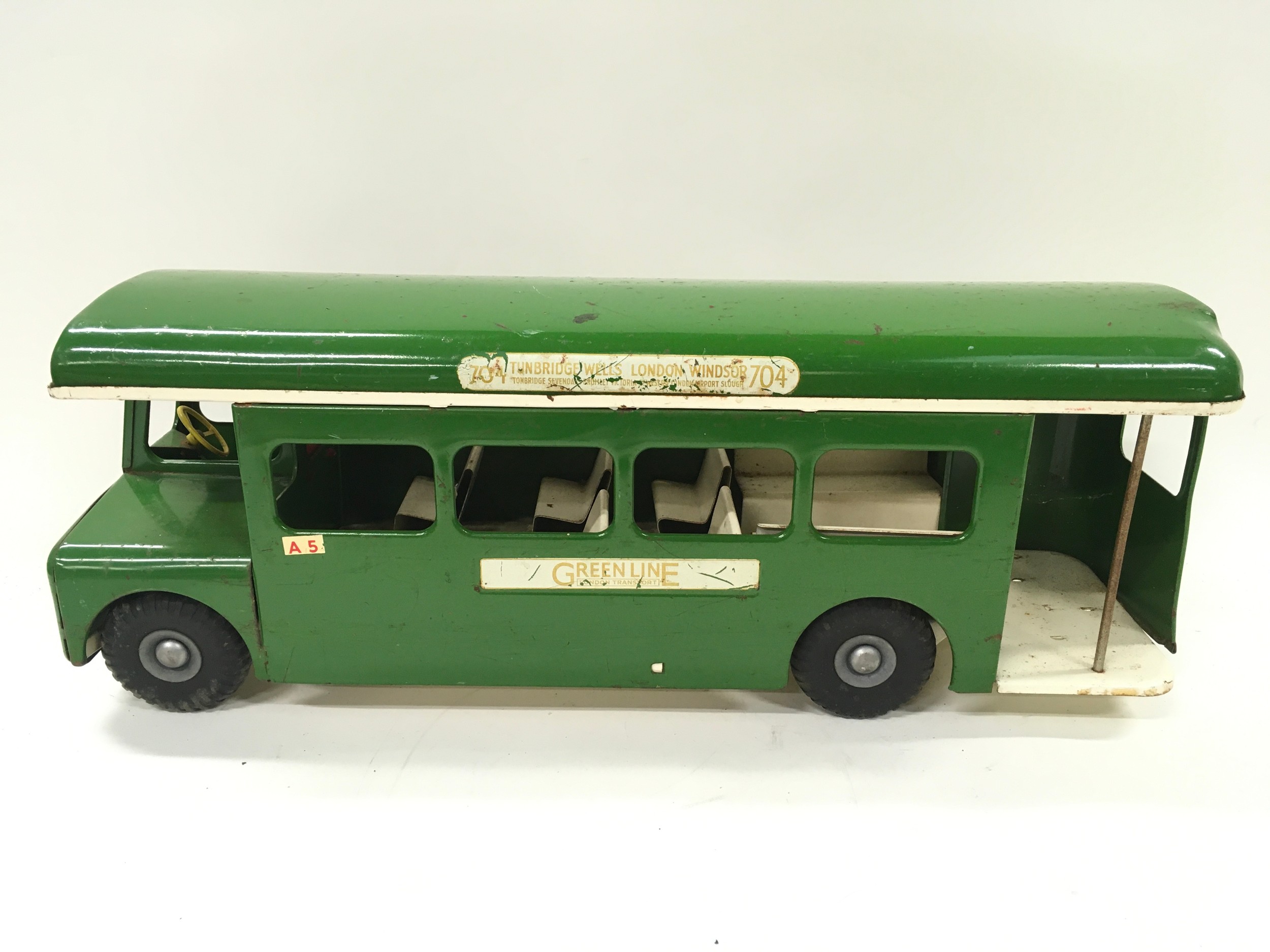 Triang large pressed steel Single Decker - auctions & price archive