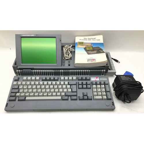 AMSTRAD PPC640 VINTAGE PORTABLE PERSONAL COMPUTER. This machine fires ...