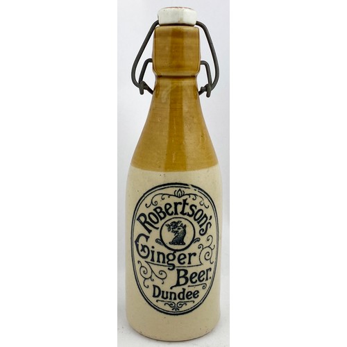 DUNDEE GINGER BEER BOTTLE. 8.6ins tall. Ch., t.t. Intact original swing ...