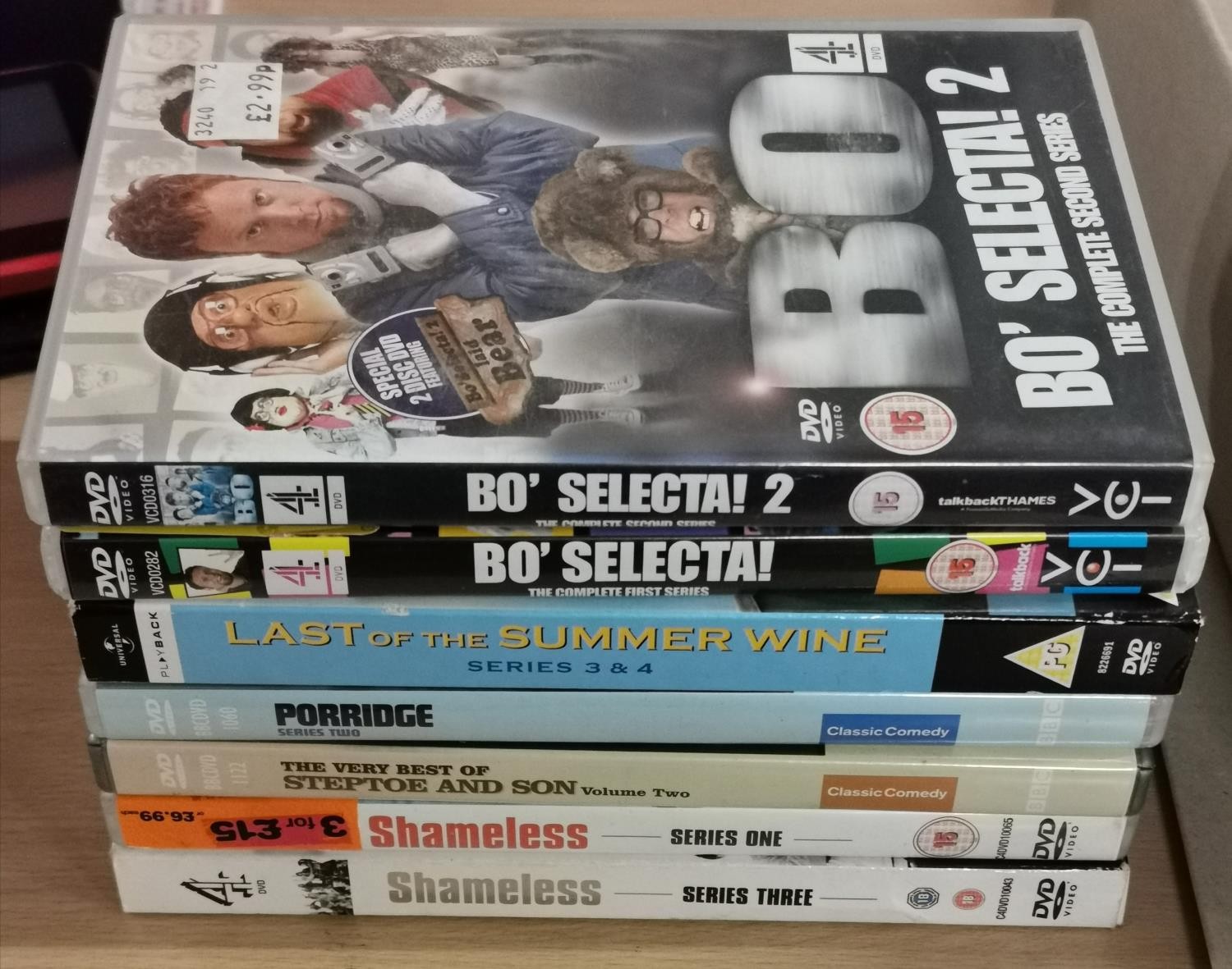 7 x assorted UK comedy series DVDs