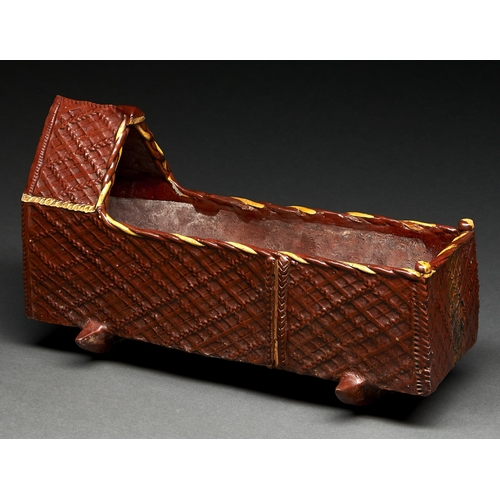 A British slipware model of a cradle, possibly Yorkshire, la... | Barnebys