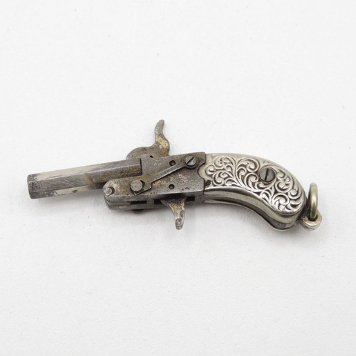 Miniature 45mm small flintlock pistol fully working | Barnebys
