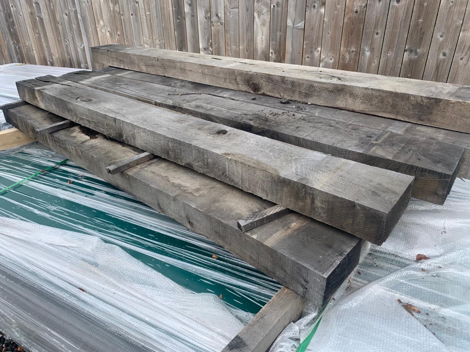 10 X UNTREATED 8X4 OAK BEAMS IN 2M LENGTH