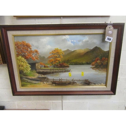 OIL PAINTING LAKE SCENE SIGNED ERIC COTTAM | Barnebys