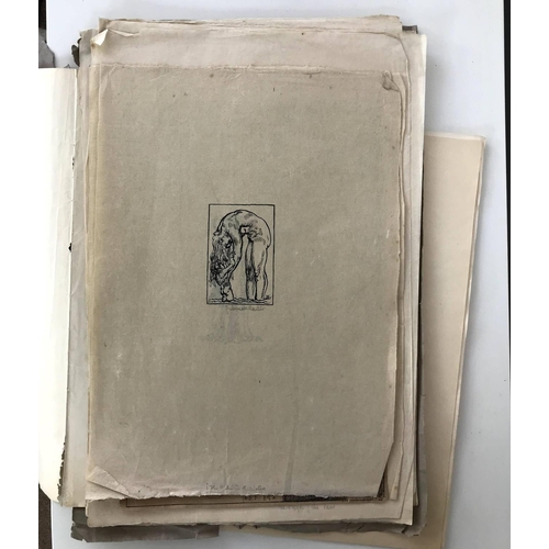 FREDERICK CARTER, TWENTY DRAWINGS, Portfolio, loose paper po... | Barnebys