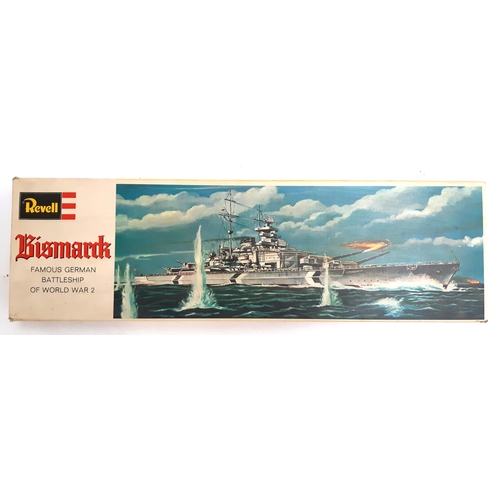 A Revell Bismarck battleship model kit H-350 | Barnebys