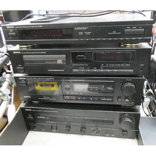 A four piece stacking Denon music system | Barnebys
