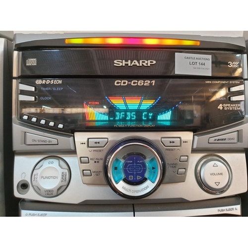 Sharp CD- C621H Radio, 3 - Disc CD, Twin Cassette with 4 - Speakers ...