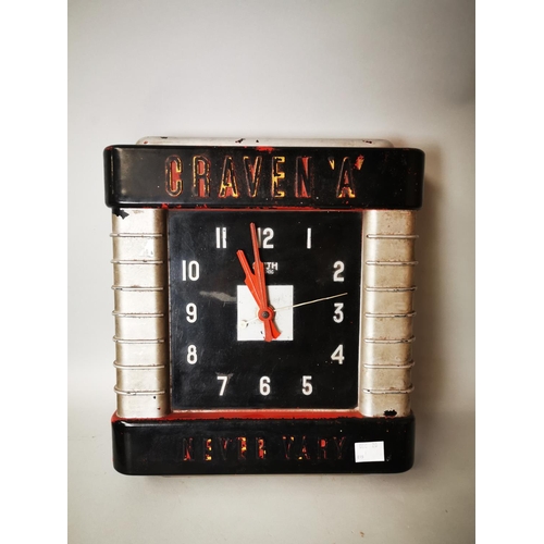 Craven A cigarettes advertising clock made by Smith's Electr... | Barnebys