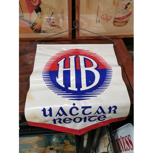 Rare HB Ice Cream advertising sign {66 cm H x 45 cm W}. | Barnebys