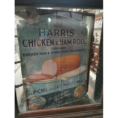 Harris Chicken & Ham roll advertising showcard {60 cm H x 45... | Barnebys